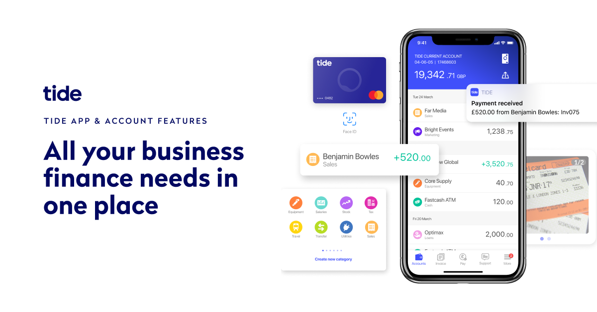 Account & App Features | Simplify Your Business Finance | Tide Business