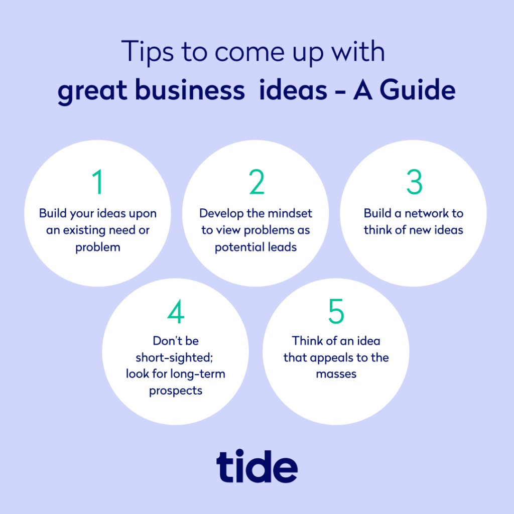 How To Come Up With Great Business Ideas A Guide Tide Business