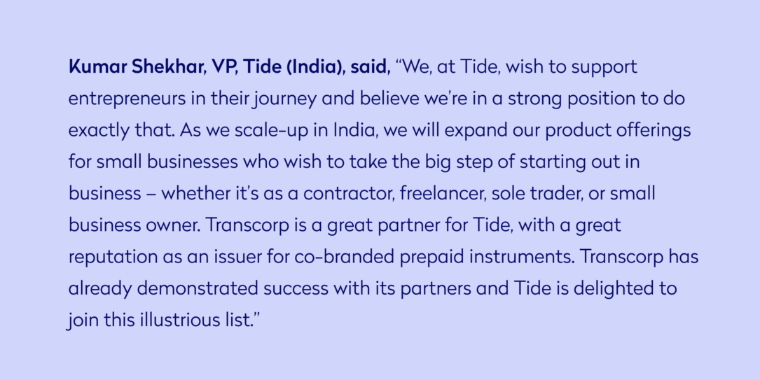 Tide partners with Transcorp to roll-out RuPay powered Expense Card ...